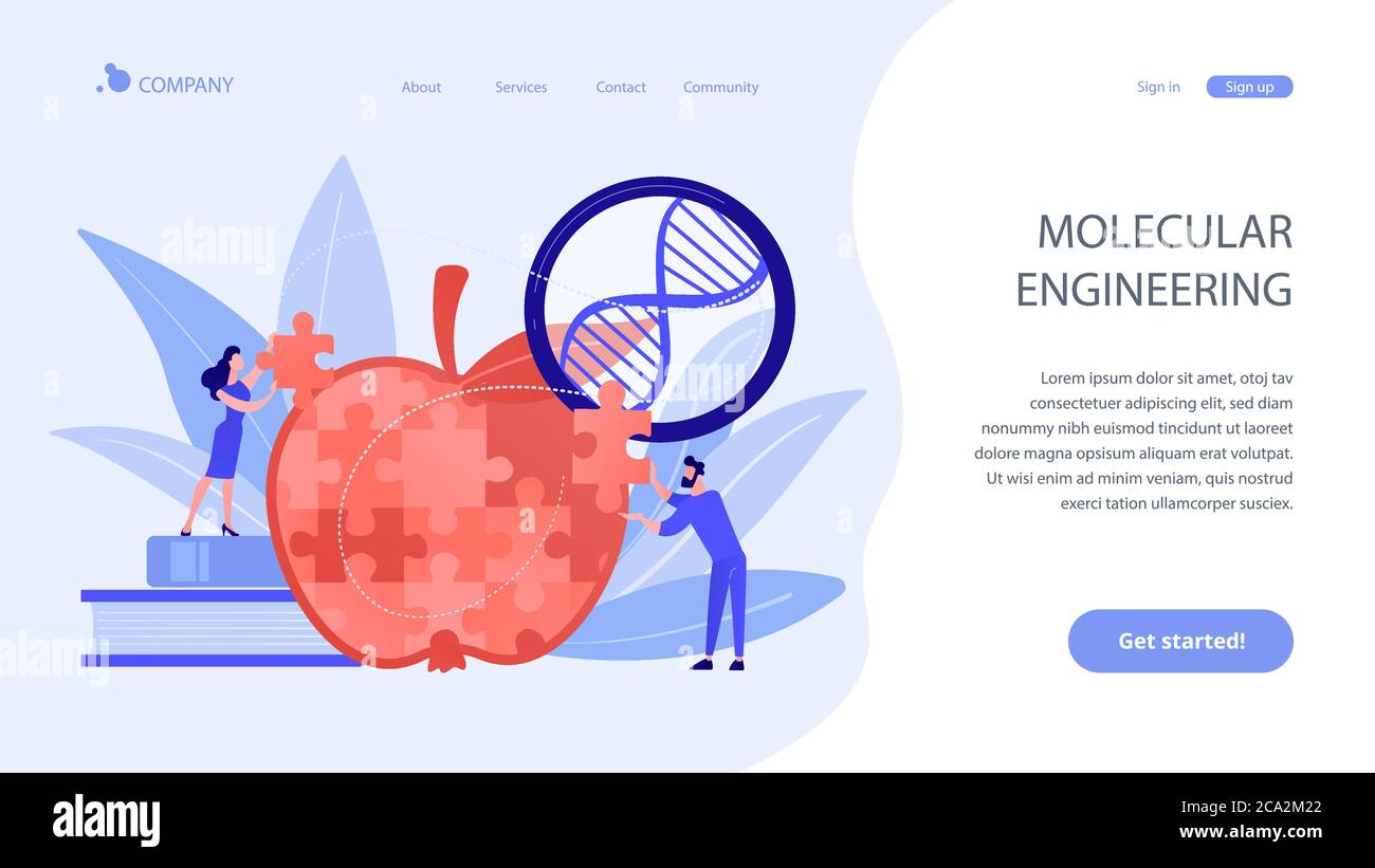 Genetically modified organism concept landing page Stock Vector Image & Art - Alamy