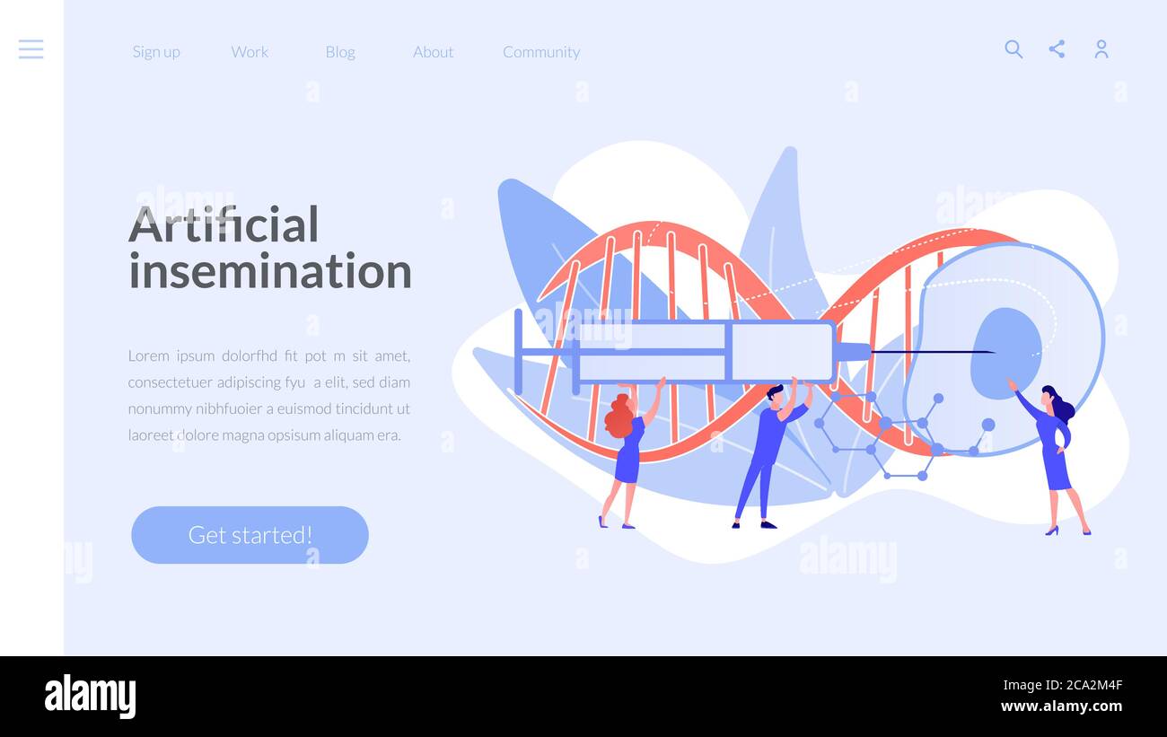 Artificial reproduction concept landing page Stock Vector Image & Art ...