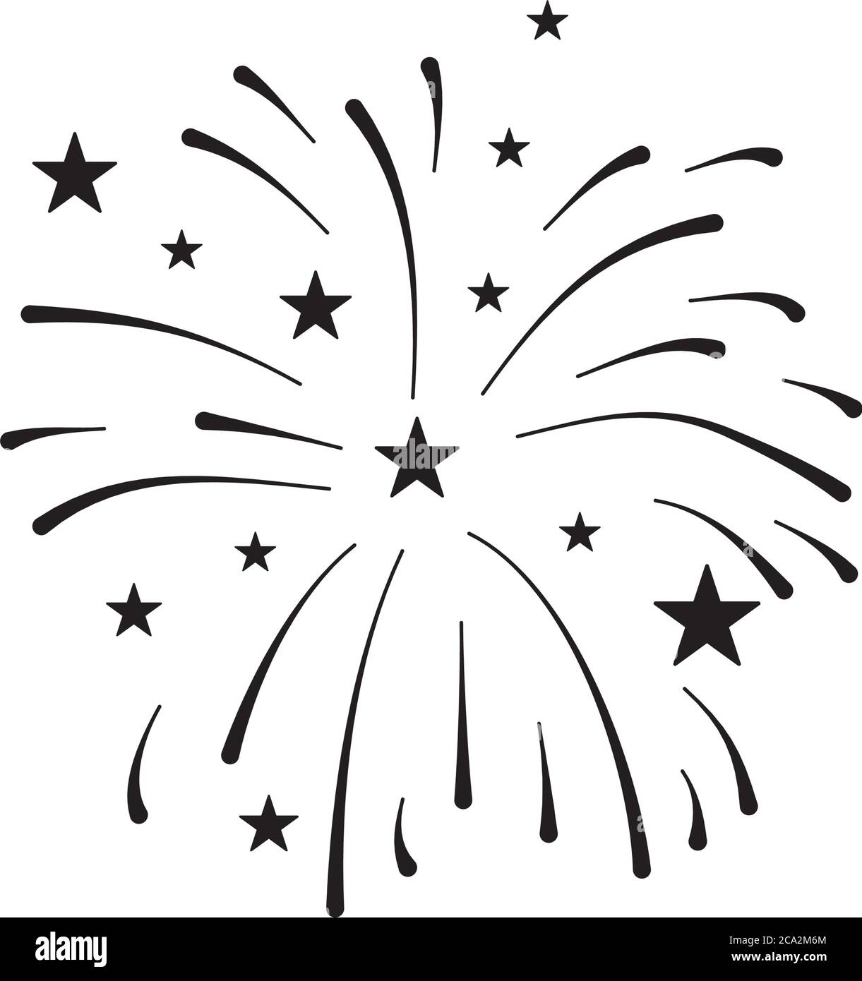 Fireworks Silhouette Vector