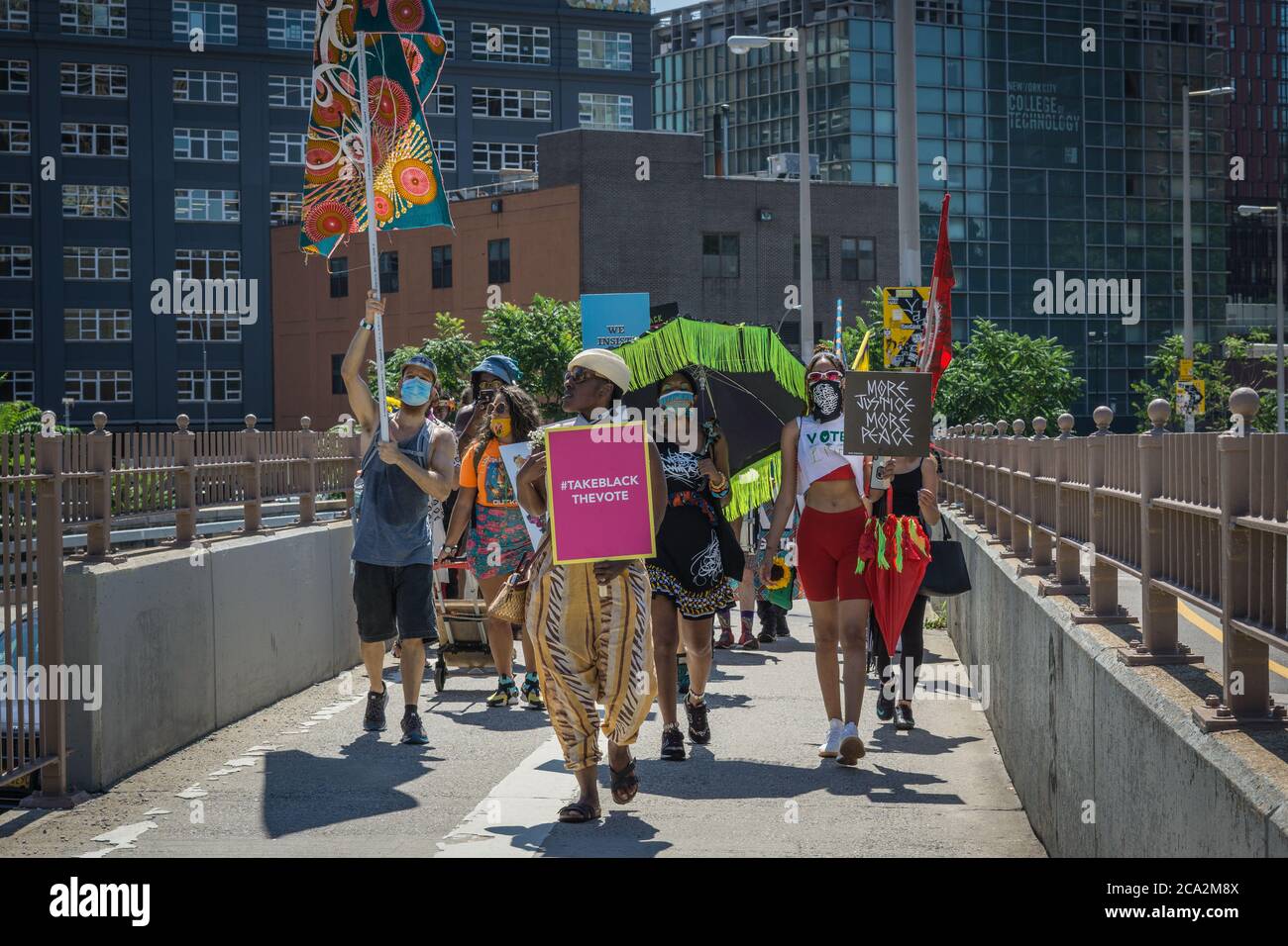 Wide Awake Protest March in Brooklyn, NY Stock Photo - Alamy