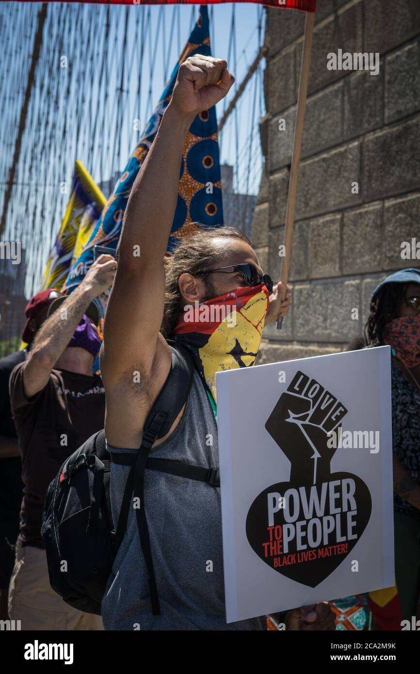 Wide Awake Protest March in Brooklyn, NY Stock Photo - Alamy