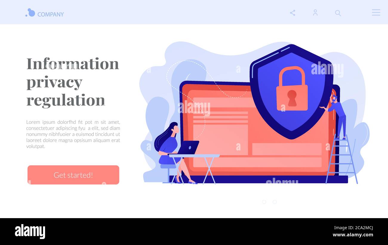 Data privacy concept landing page Stock Vector Image & Art - Alamy