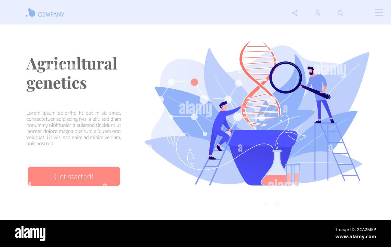 Genetically modified plants concept landing page Stock Vector Image & Art - Alamy