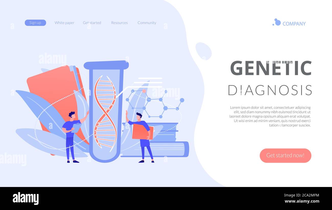 Genetic testing concept landing page Stock Vector Image & Art - Alamy