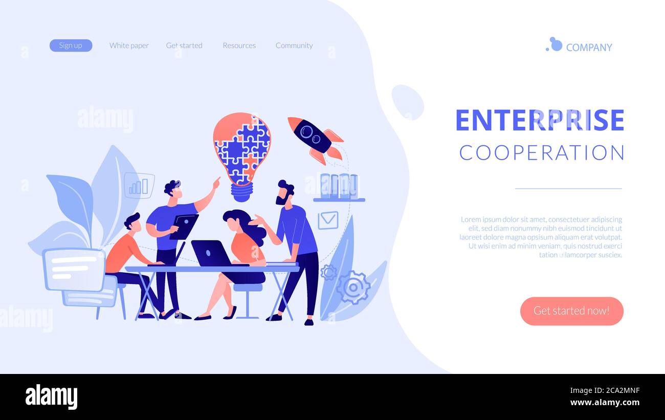 Collaboration concept landing page Stock Vector Image & Art - Alamy