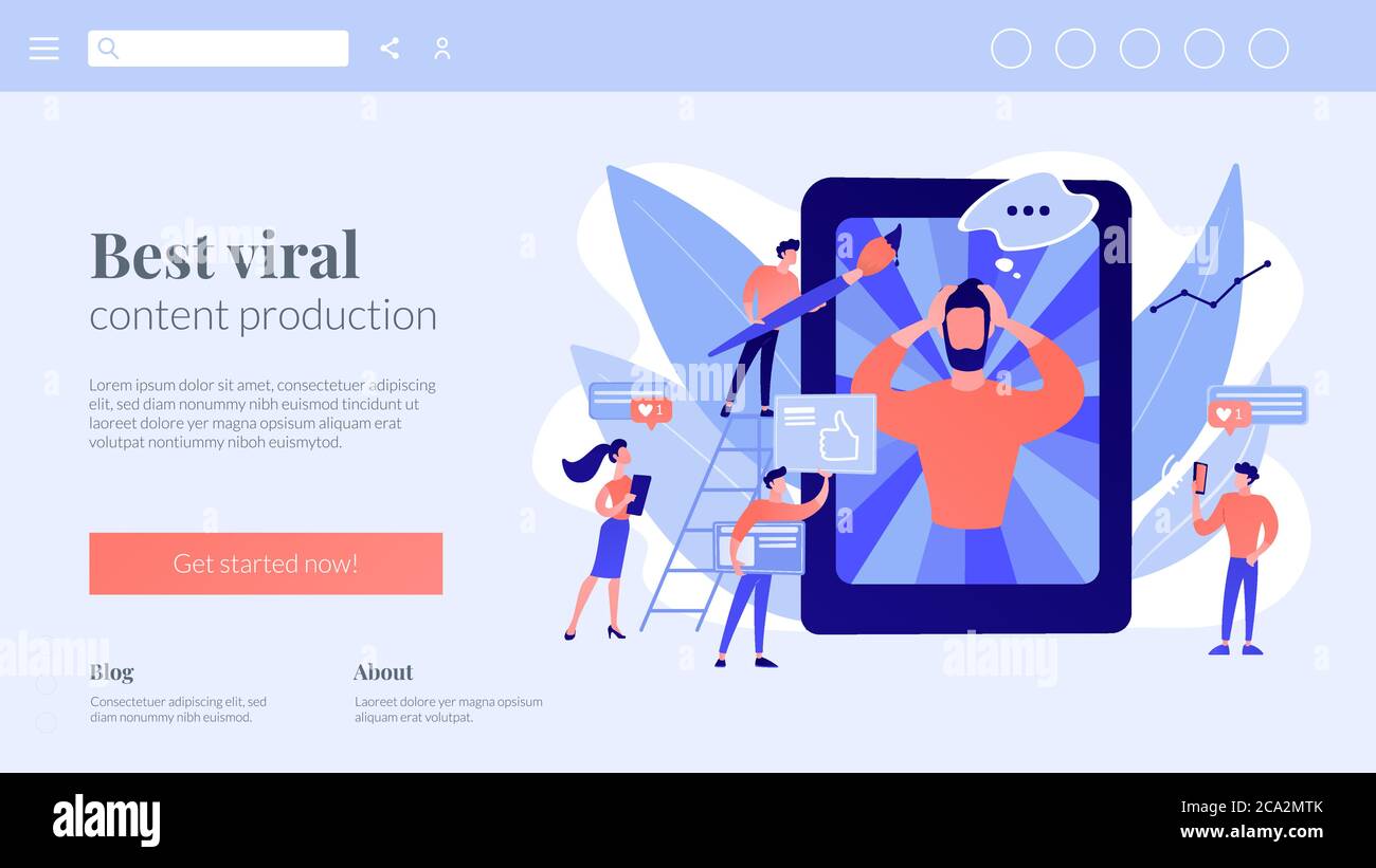 Internet meme concept landing page Stock Vector Image & Art - Alamy