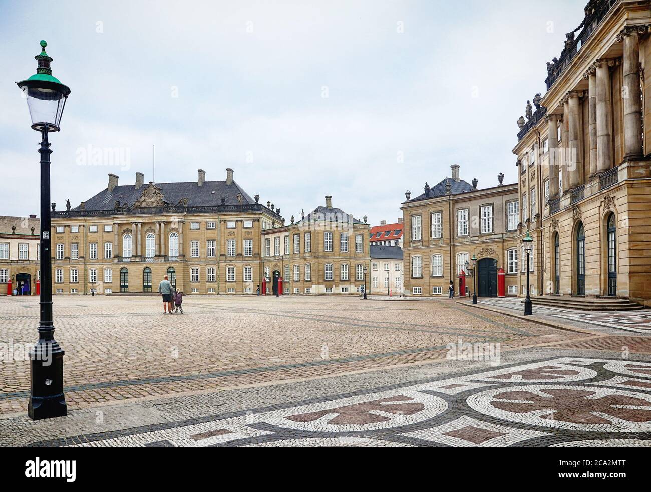 Copenhagen, Denmark - the empty square in front of Amalienborg palace ...
