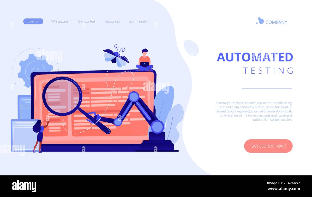 Automated testing concept landing page Stock Vector Image & Art - Alamy