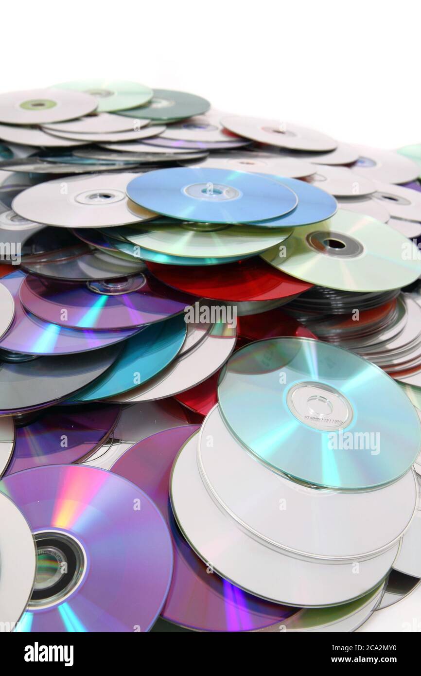 CD and DVD as very nice technology background Stock Photo - Alamy