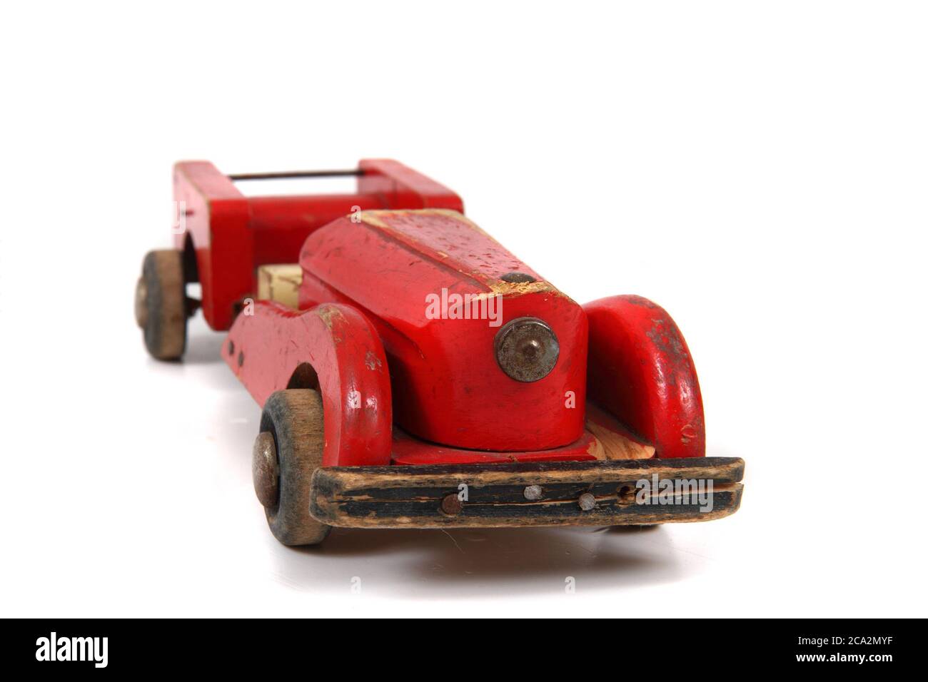 old red car toy isolated on the white background Stock Photo - Alamy