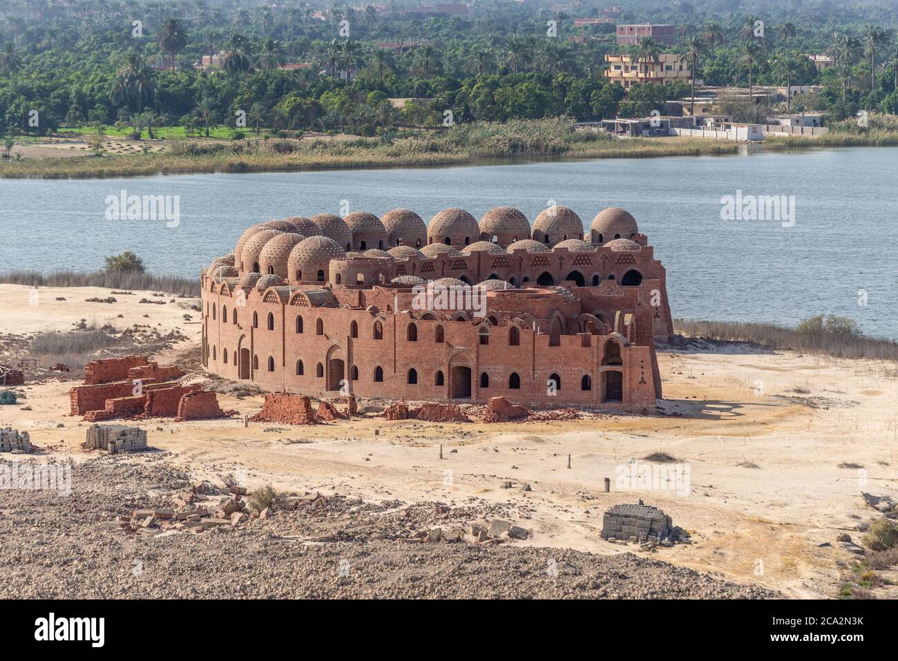 Serapeum, Egypt - November 14, 2019: Unfinished hotel on the Suez Canal ...