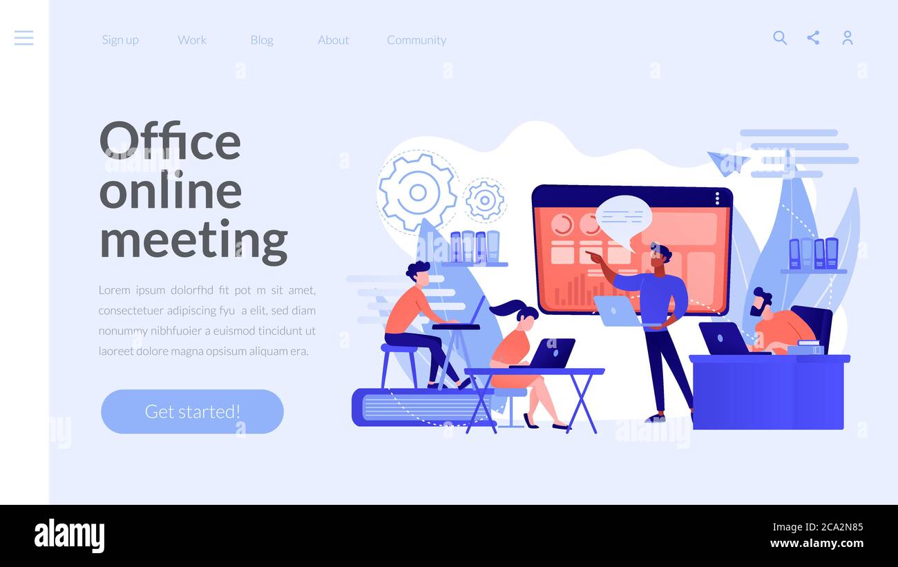 Digital presentation concept landing page Stock Vector Image & Art - Alamy