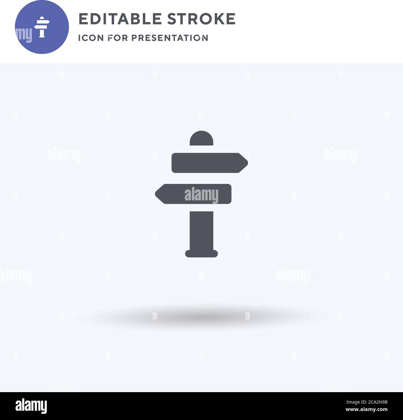 Sign Post icon vector, filled flat sign, solid pictogram isolated on ...