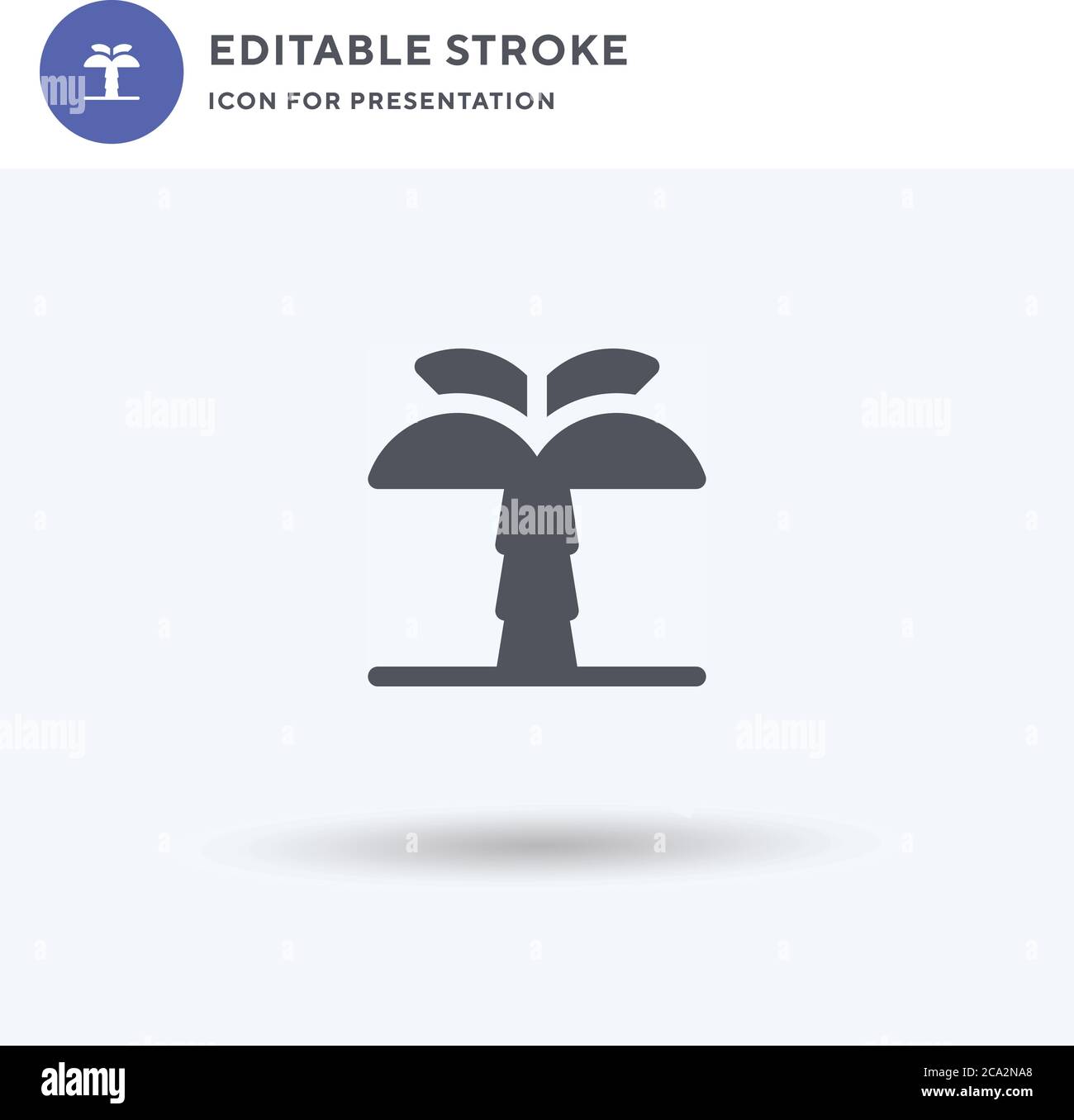 Palm Tree icon vector, filled flat sign, solid pictogram isolated on ...