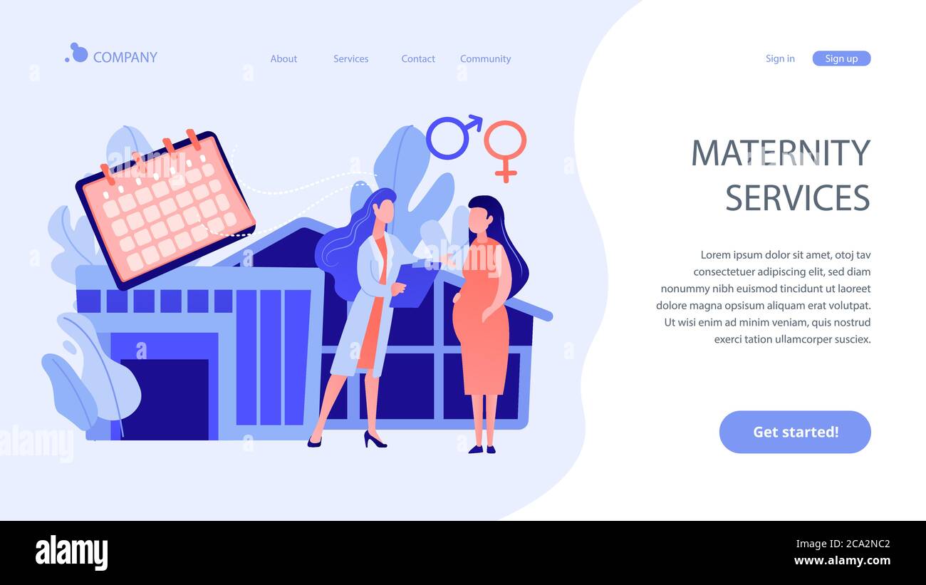 Maternity services concept landing page Stock Vector Image & Art - Alamy