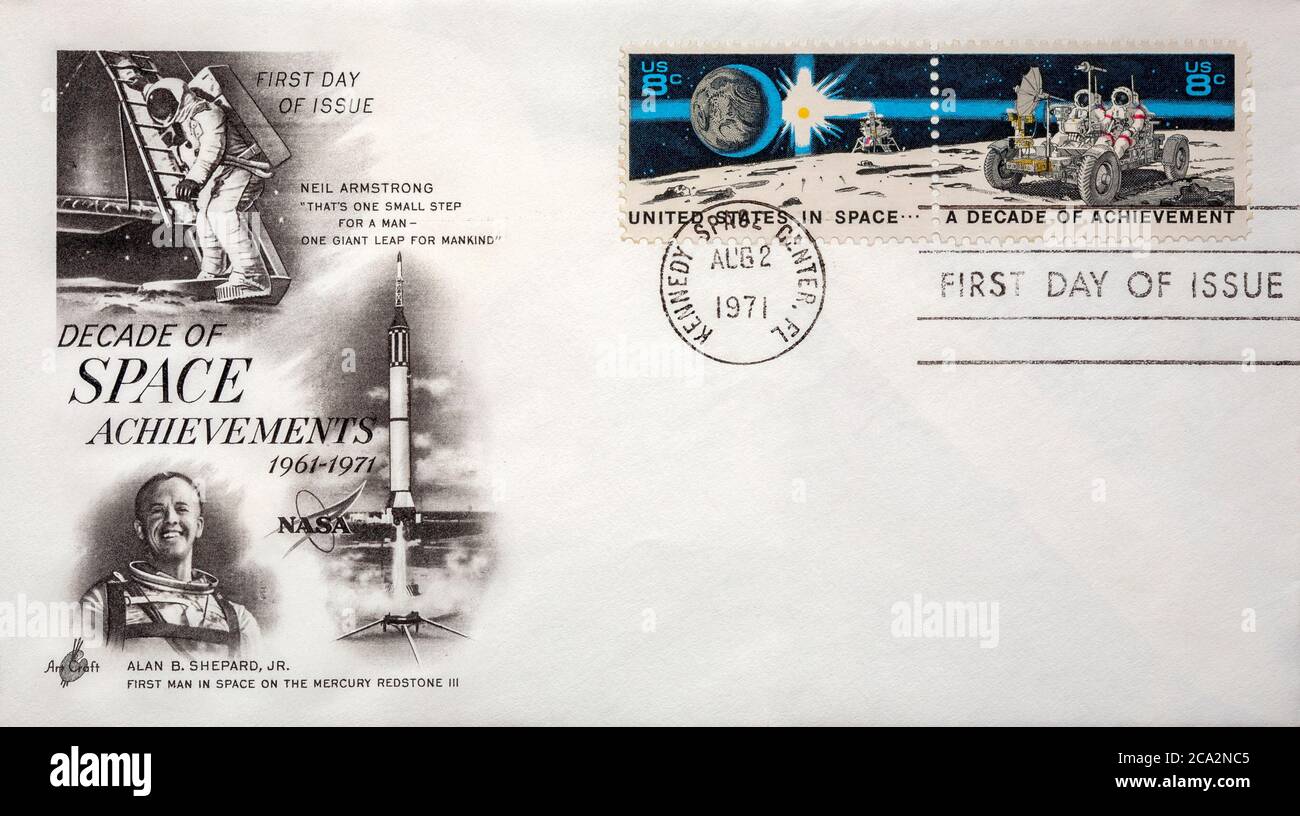 US 1971 First day of issue letter cover Stock Photo - Alamy