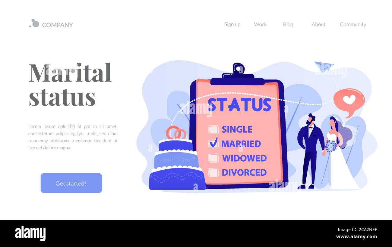 Relationship status concept landing page Stock Vector Image & Art - Alamy
