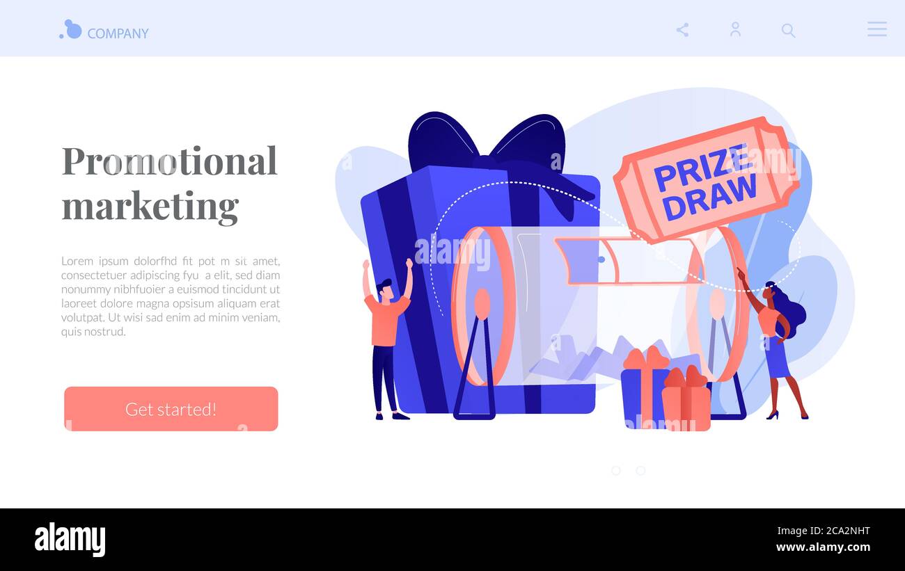 Prize draw concept landing page Stock Vector Image & Art - Alamy