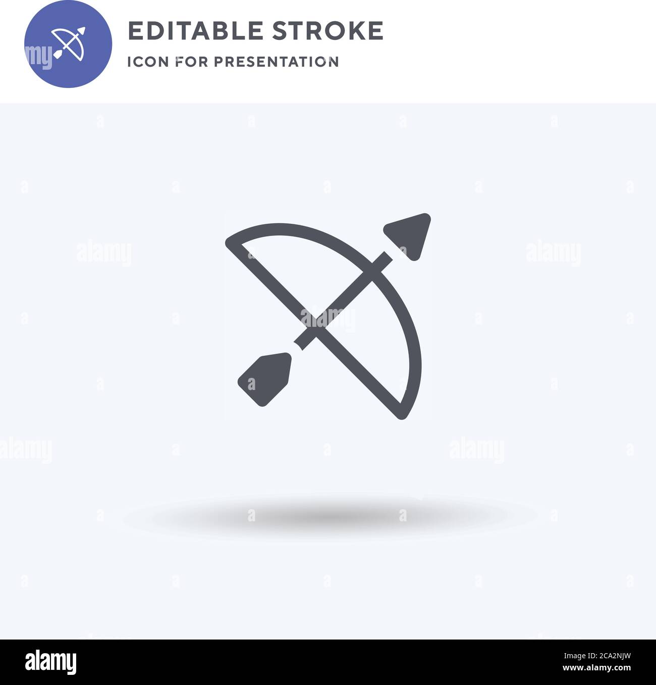 Archery icon vector, filled flat sign, solid pictogram isolated on ...