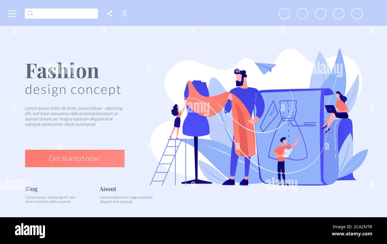 Fashion design concept landing Stock Vector Images - Alamy