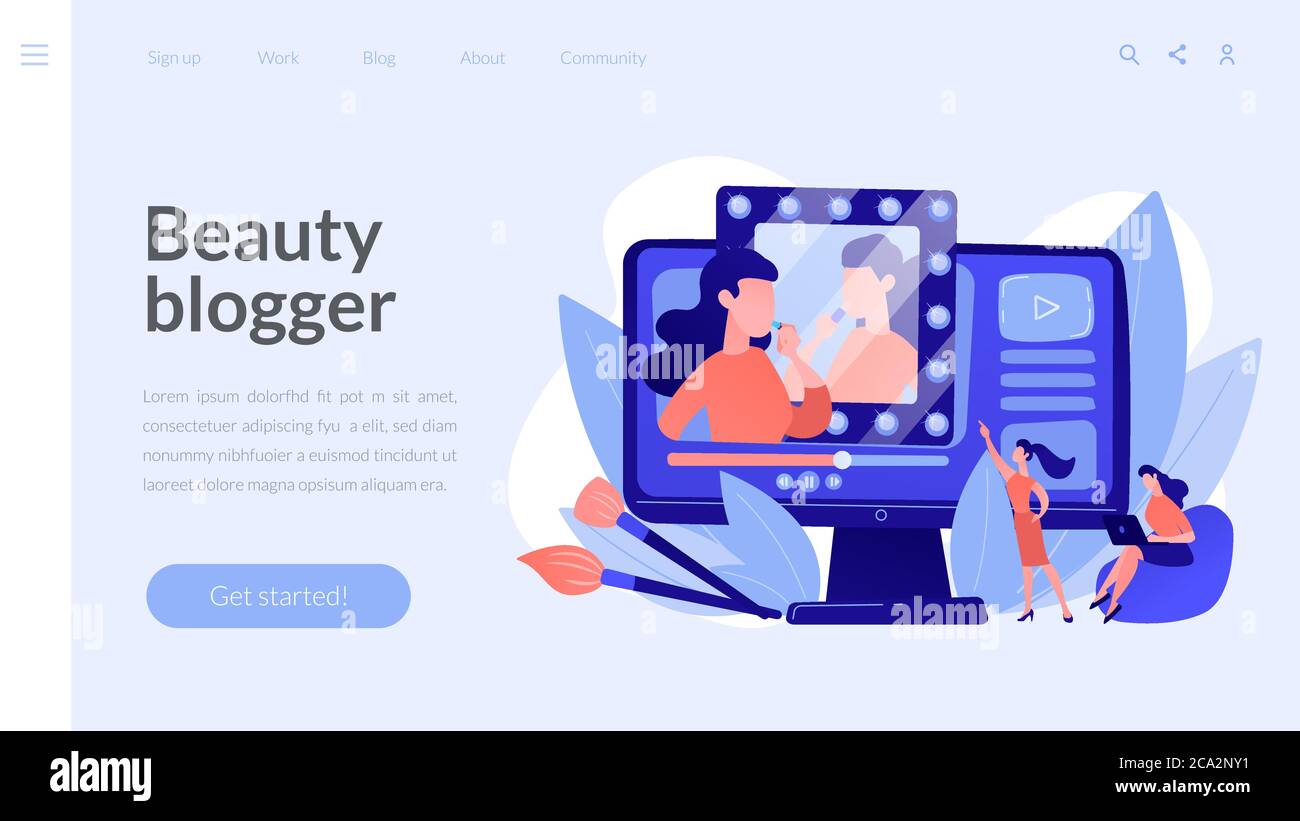 Video blogging flat landing Stock Vector Images - Alamy