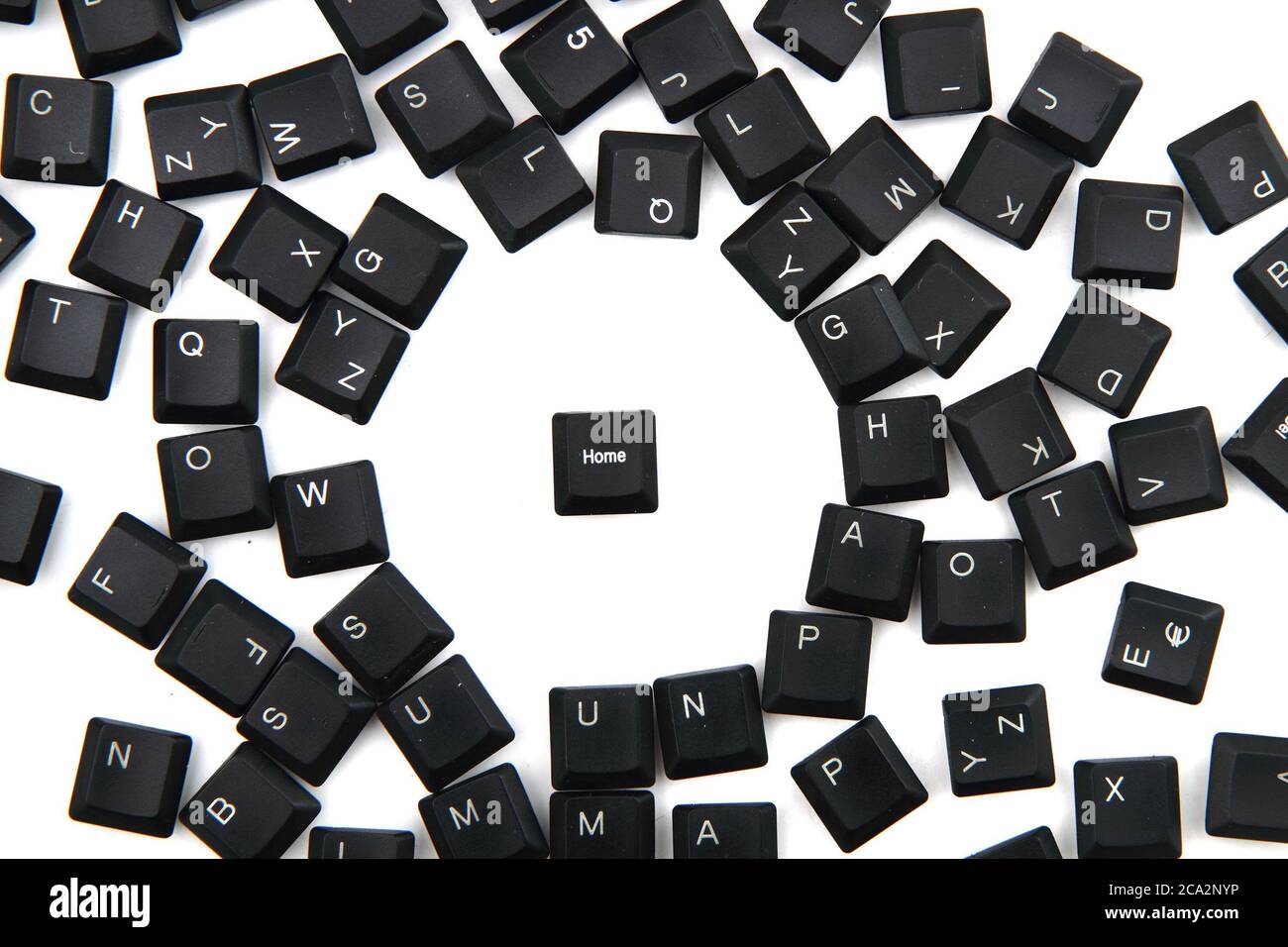 keyboard keys background with keybord home isolated on the white ...