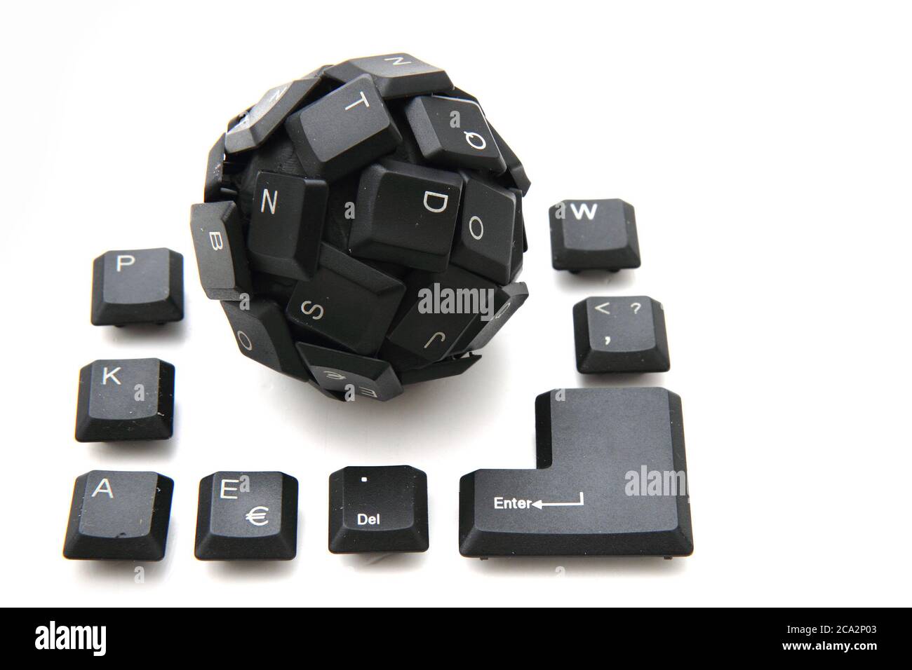 keyboard sphere as new input device for your computer isolated on the ...