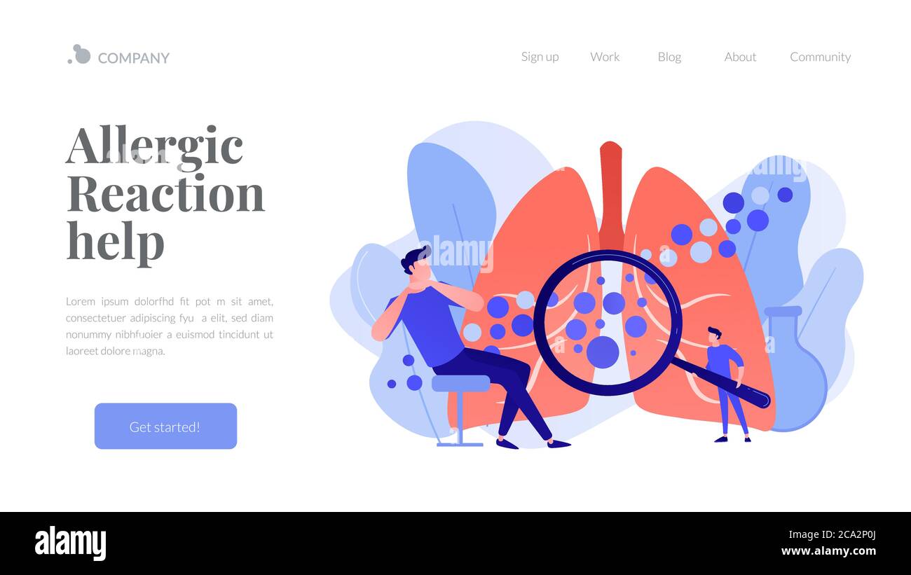 Laboratory web concept landing Cut Out Stock Images & Pictures - Alamy