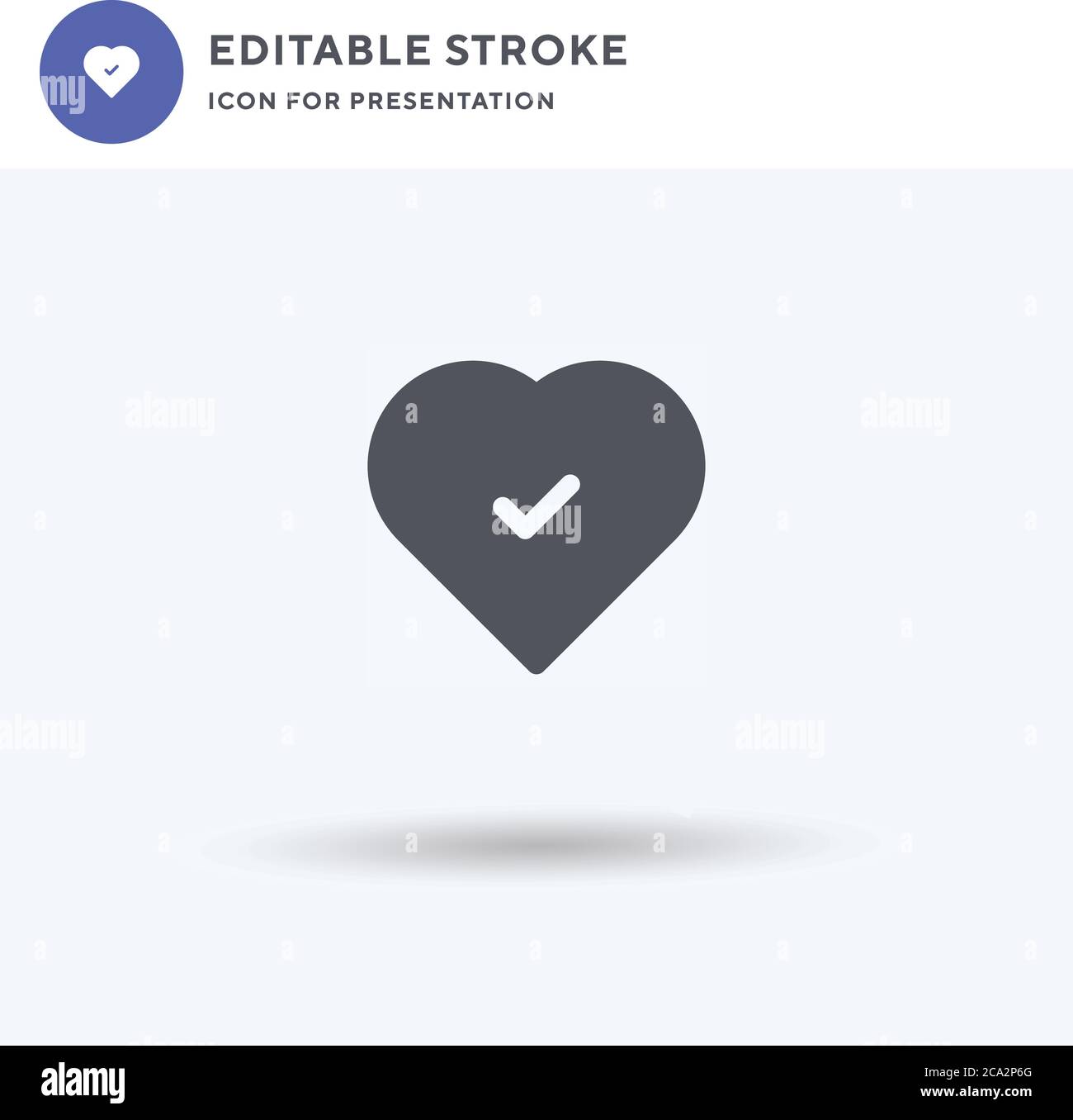 Heart icon vector, filled flat sign, solid pictogram isolated on white ...