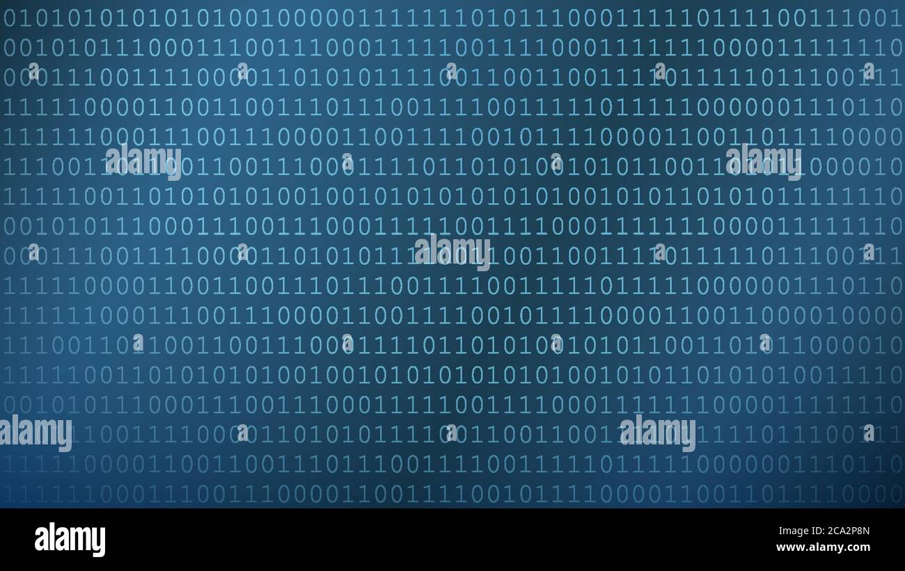 Background of zeros and ones in blue colors Stock Vector Image & Art - Alamy