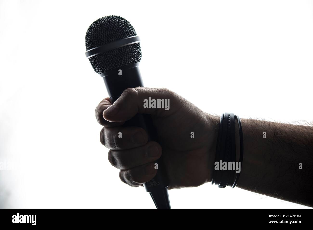 Hand held mic hi-res stock photography and images - Alamy