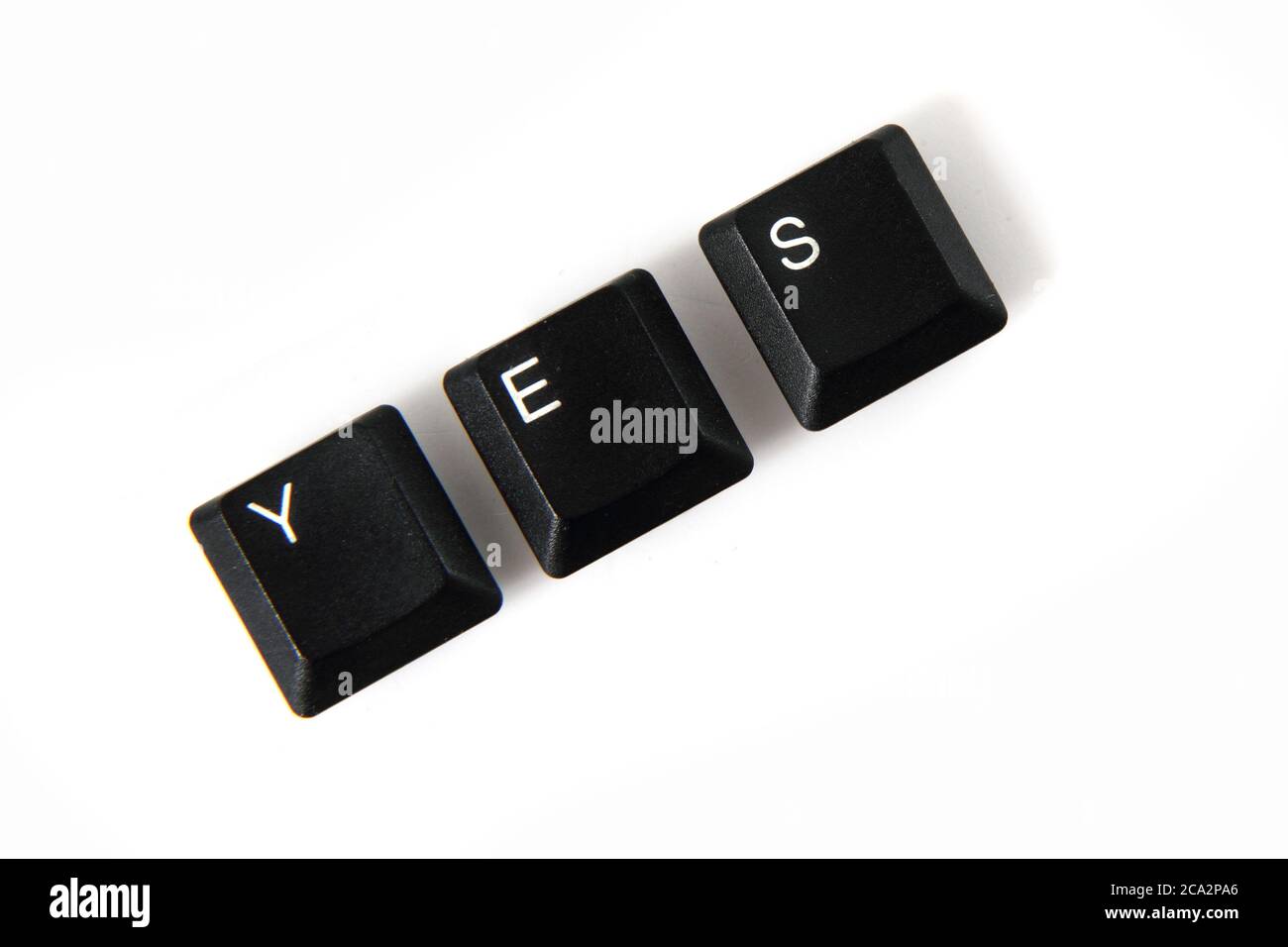 keyboard keys - yes (isolated on the white background Stock Photo - Alamy
