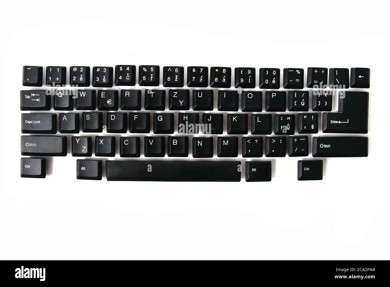 easy black keyboard isolated on the white background Stock Photo - Alamy