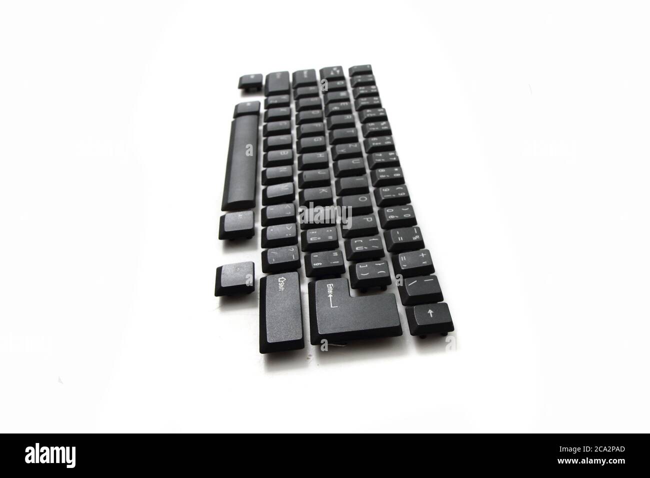 easy black keyboard isolated on the white background Stock Photo - Alamy