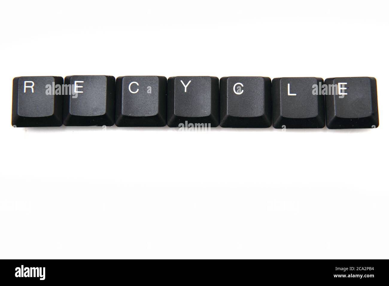 recycle - keyboard keys isoletd on the white background Stock Photo - Alamy
