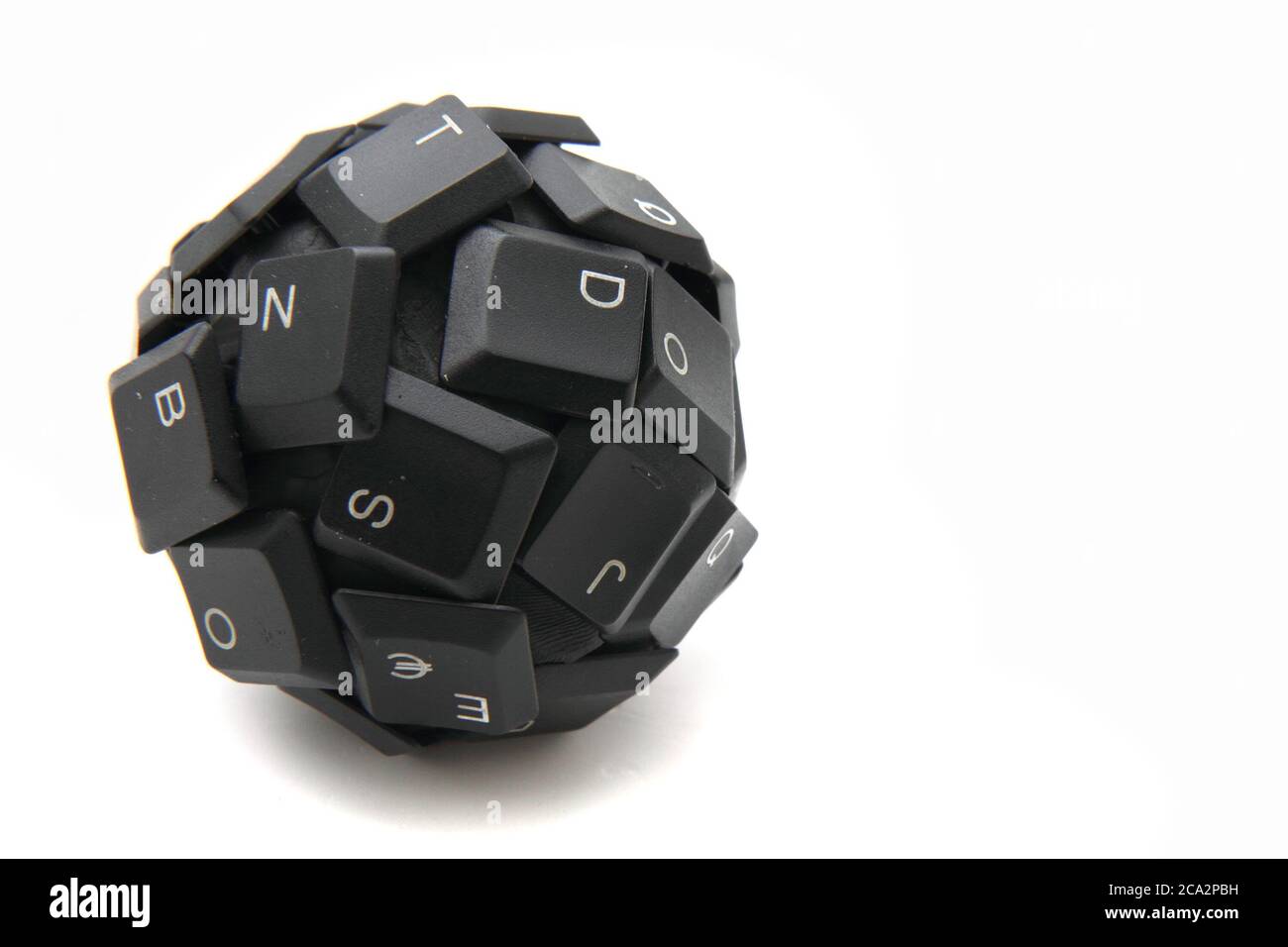keyboard sphere - new input device isolated on the white background ...