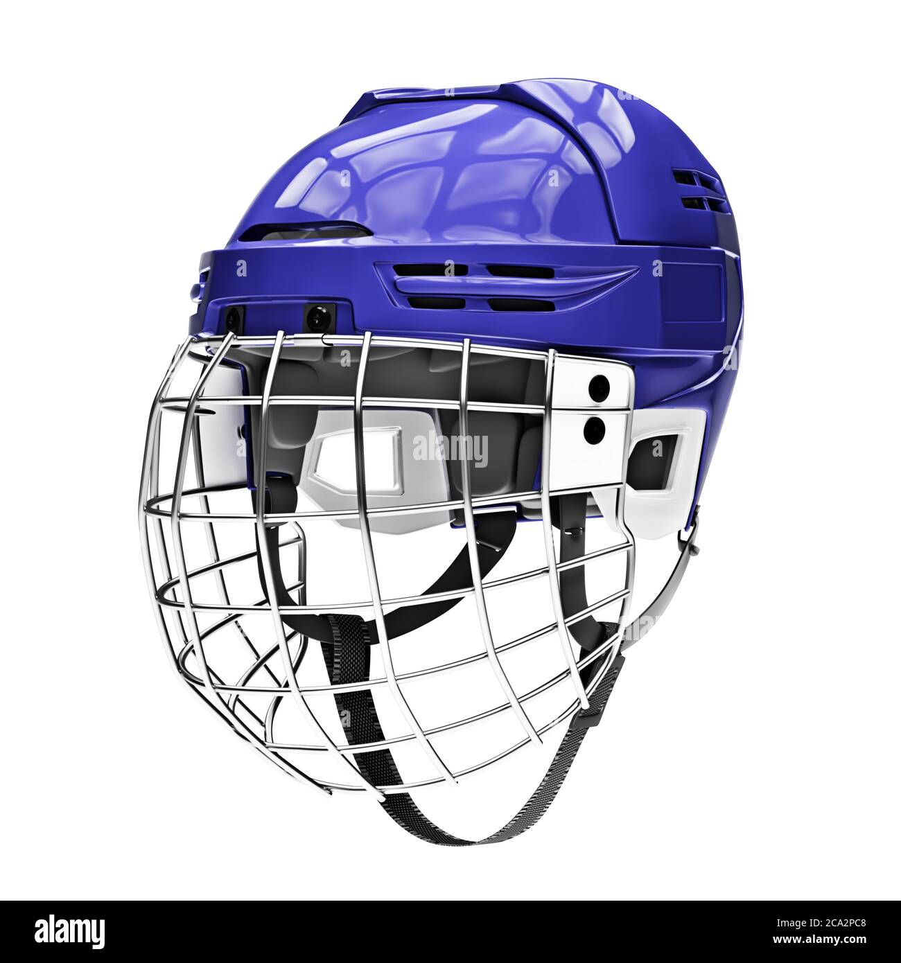 Classic Ice Hockey Helmet with Metal Facemask Stock Photo - Alamy