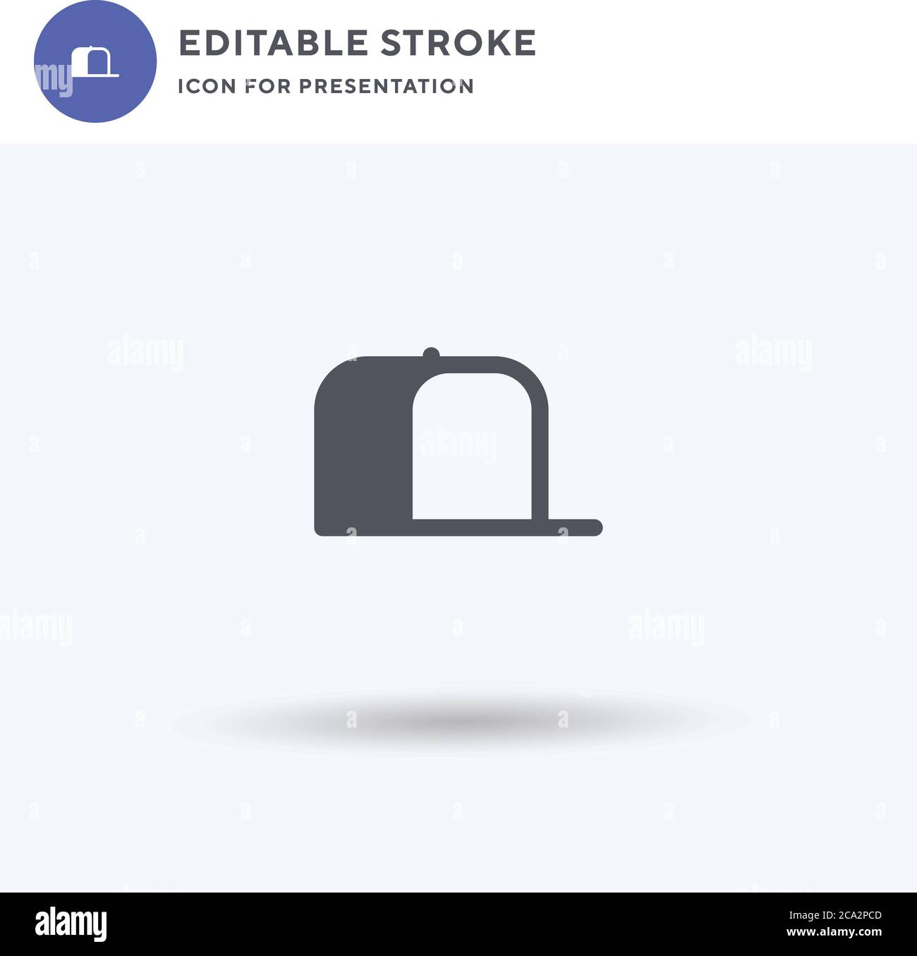 Cap icon vector, filled flat sign, solid pictogram isolated on white ...