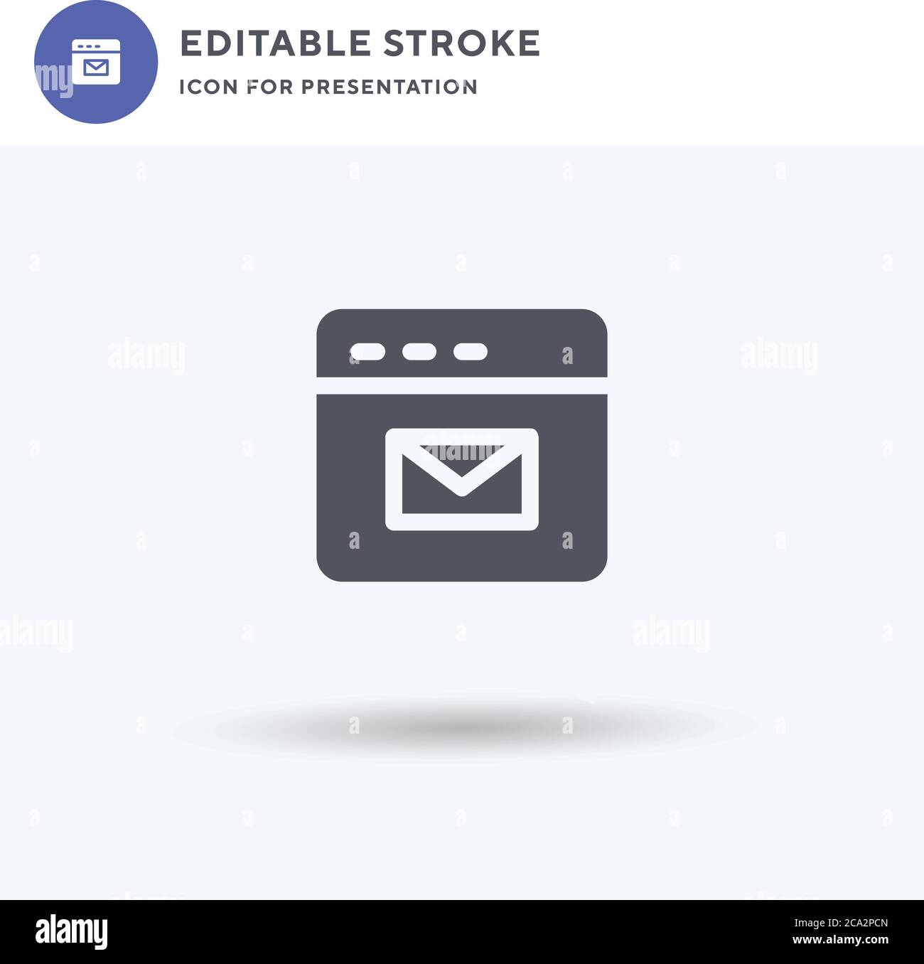 Email icon vector, filled flat sign, solid pictogram isolated on white ...
