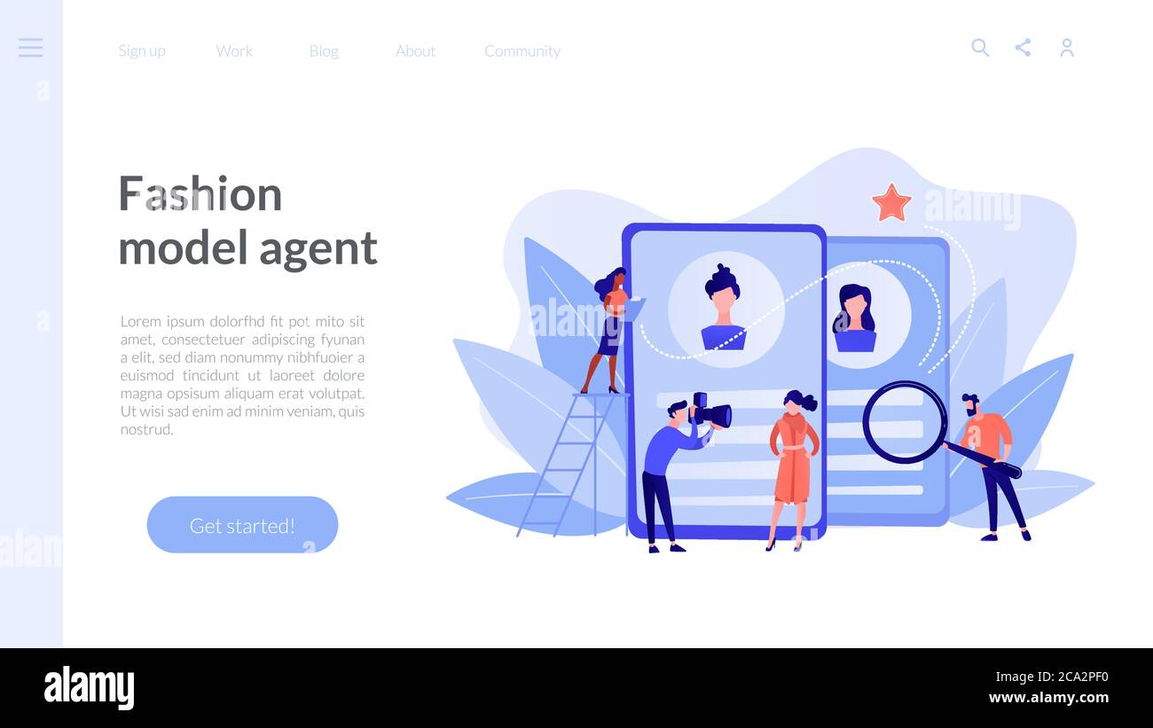 Modeling agency concept landing page Stock Vector Image & Art - Alamy