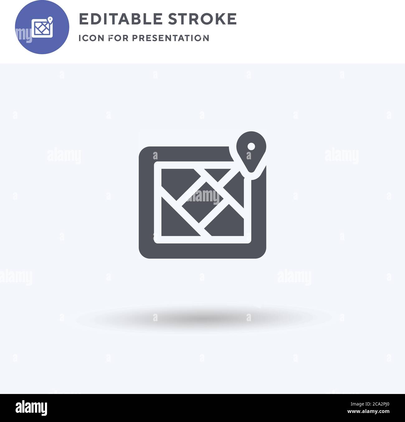 Gps icon vector, filled flat sign, solid pictogram isolated on white ...