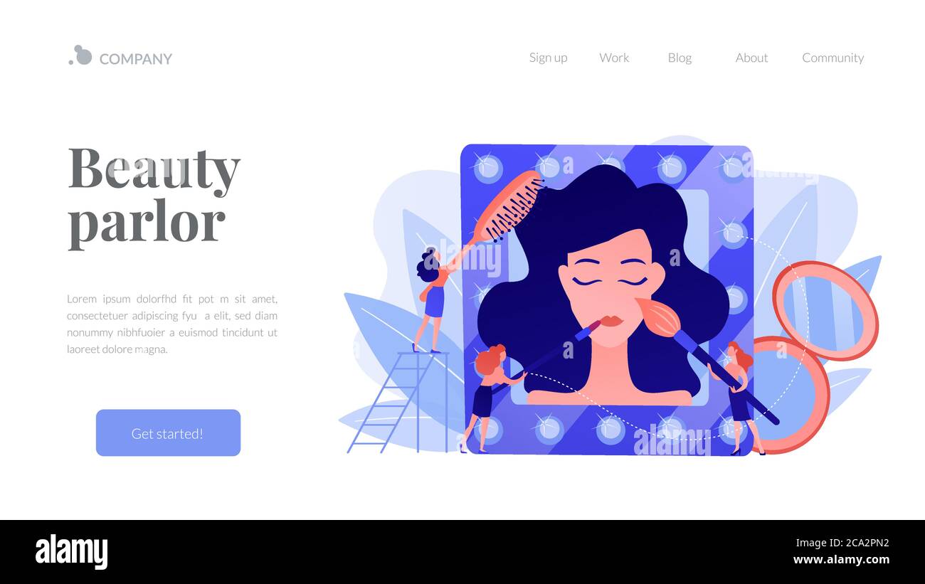 Fashion design concept landing Cut Out Stock Images & Pictures - Alamy