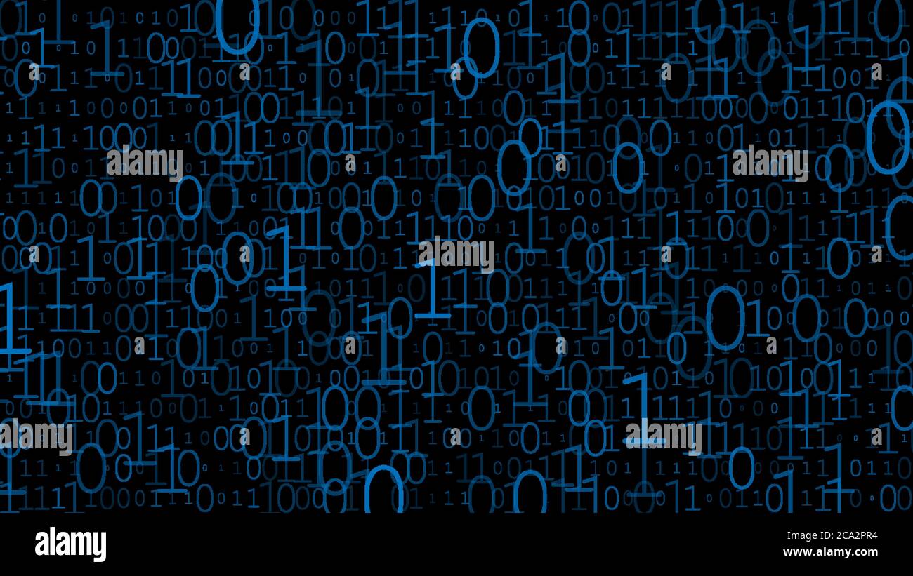 Background of zeros and ones in dark blue colors Stock Vector Image ...
