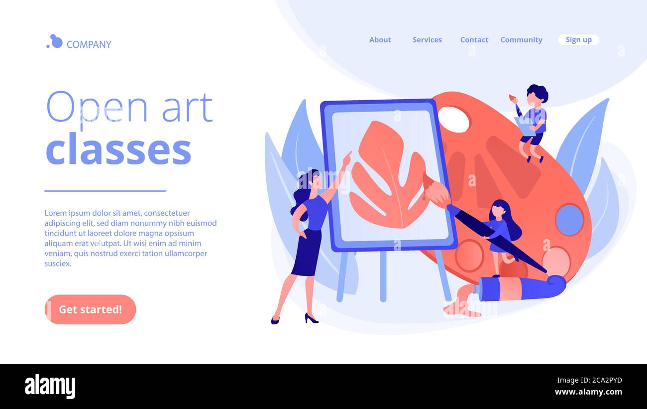 Art studio concept landing page Stock Vector Image & Art - Alamy