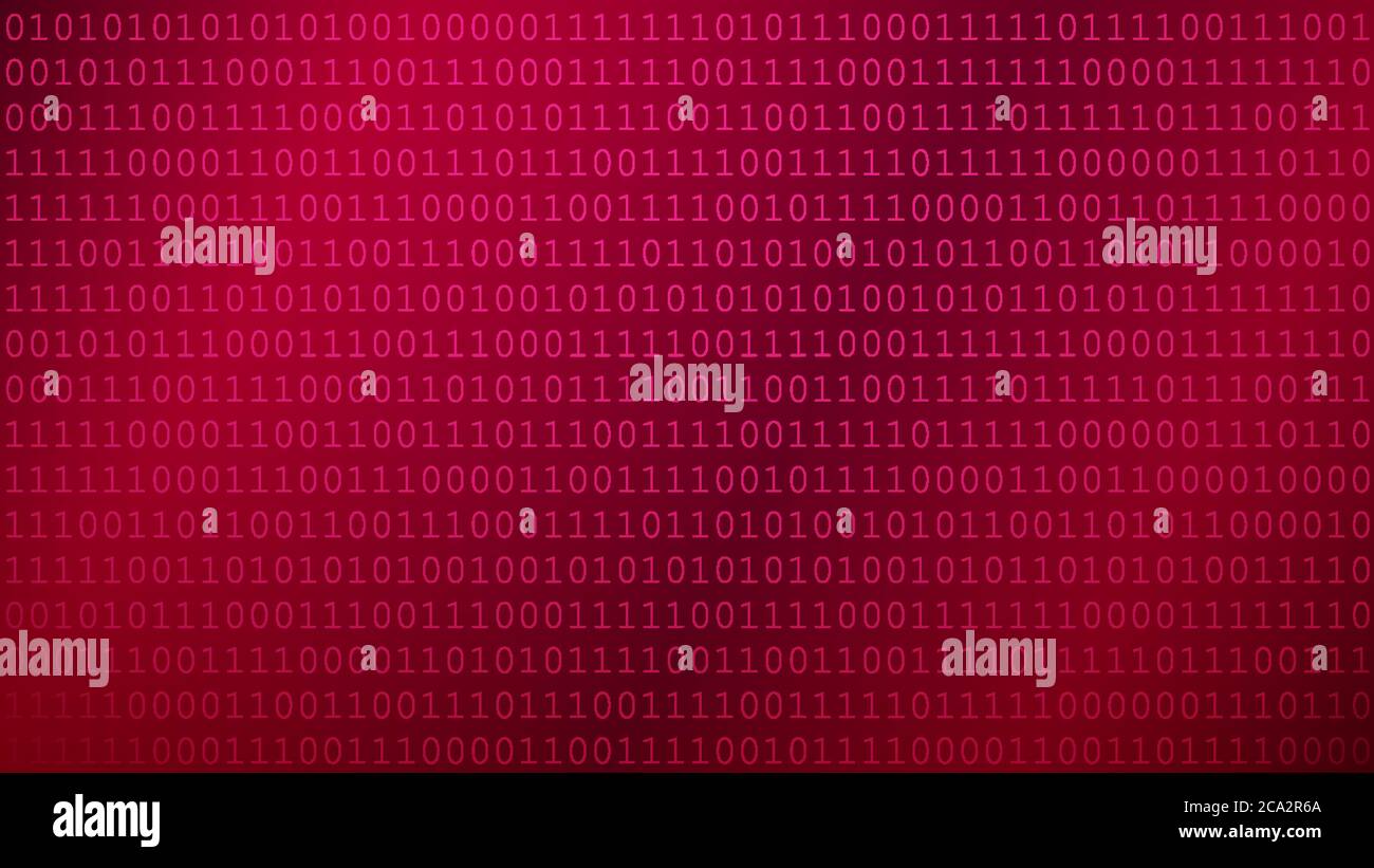 Background of zeros and ones in red colors Stock Vector Image & Art - Alamy
