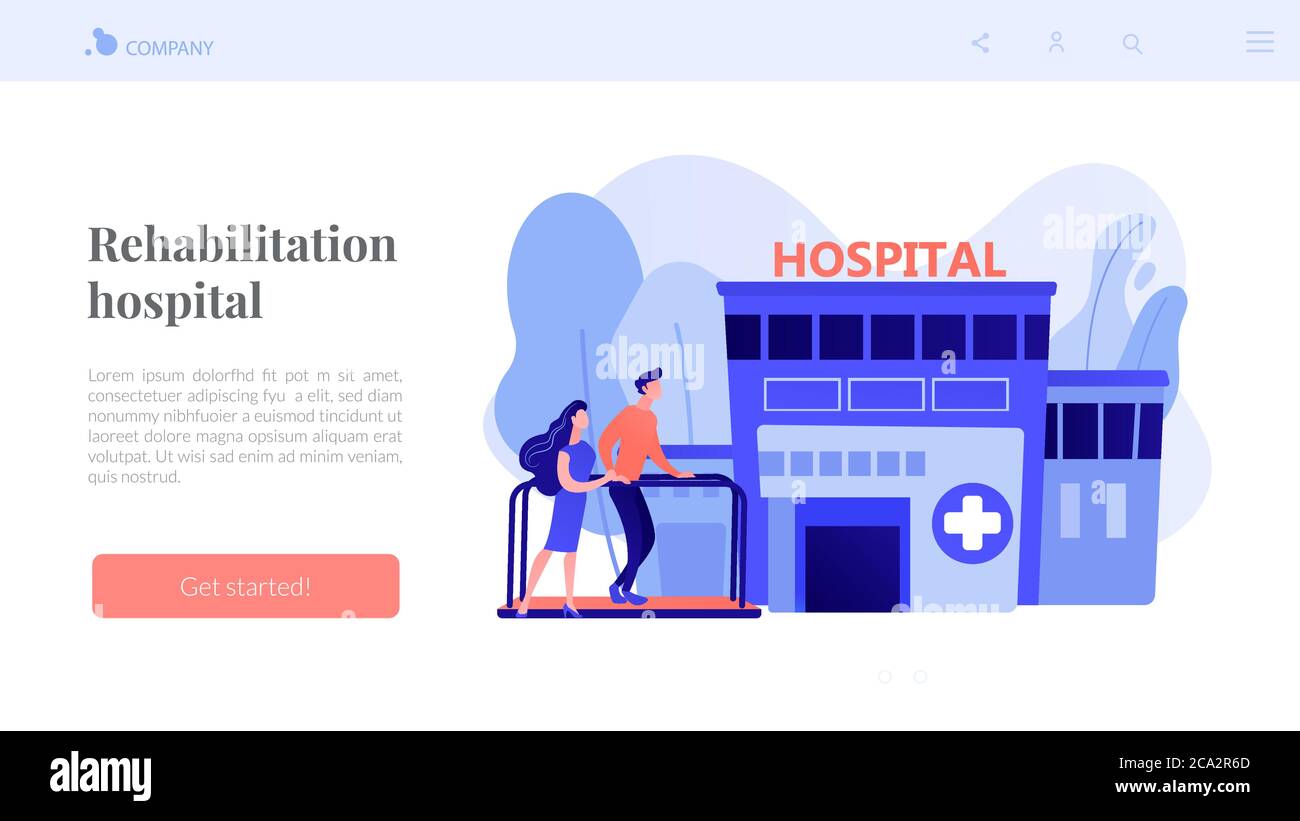 Rehabilitation center concept landing page Stock Vector Image & Art - Alamy