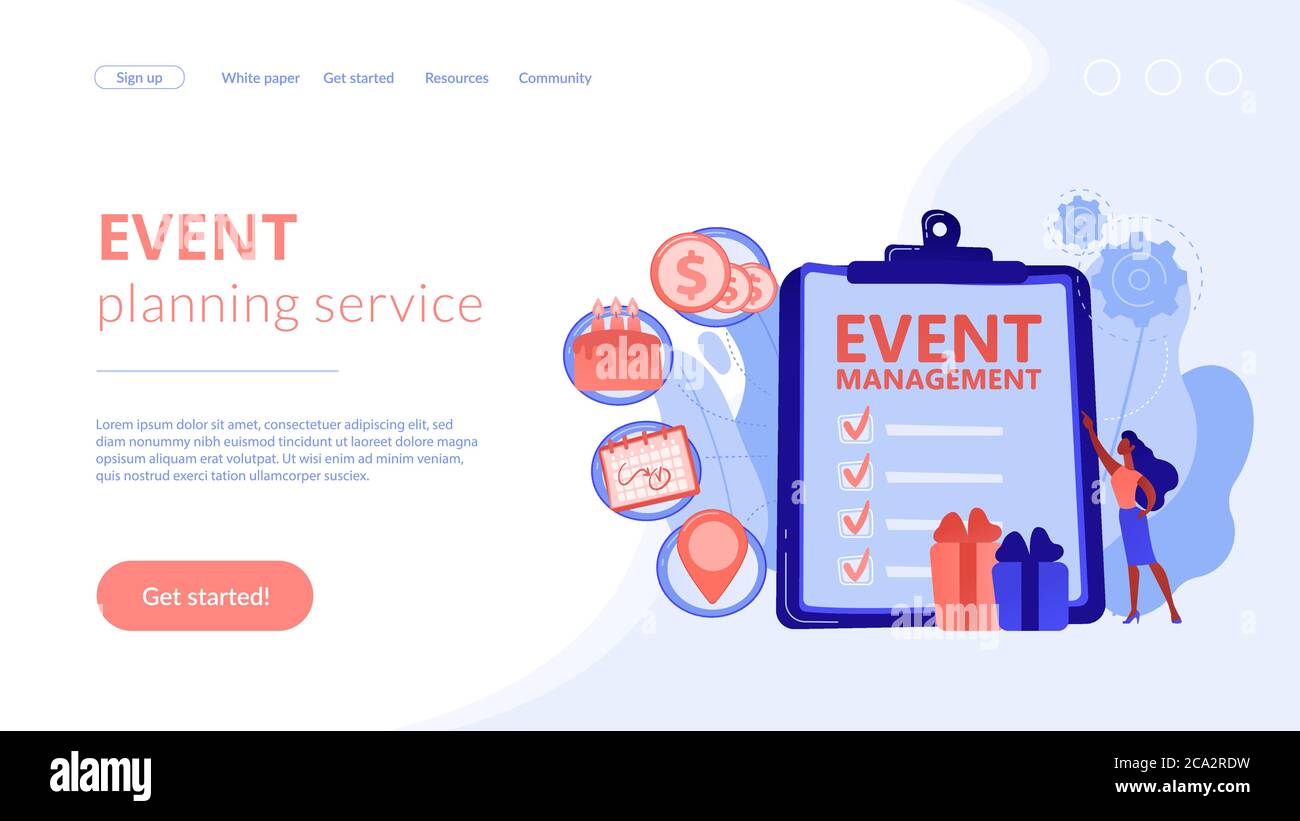 Event management Stock Vector Images - Alamy