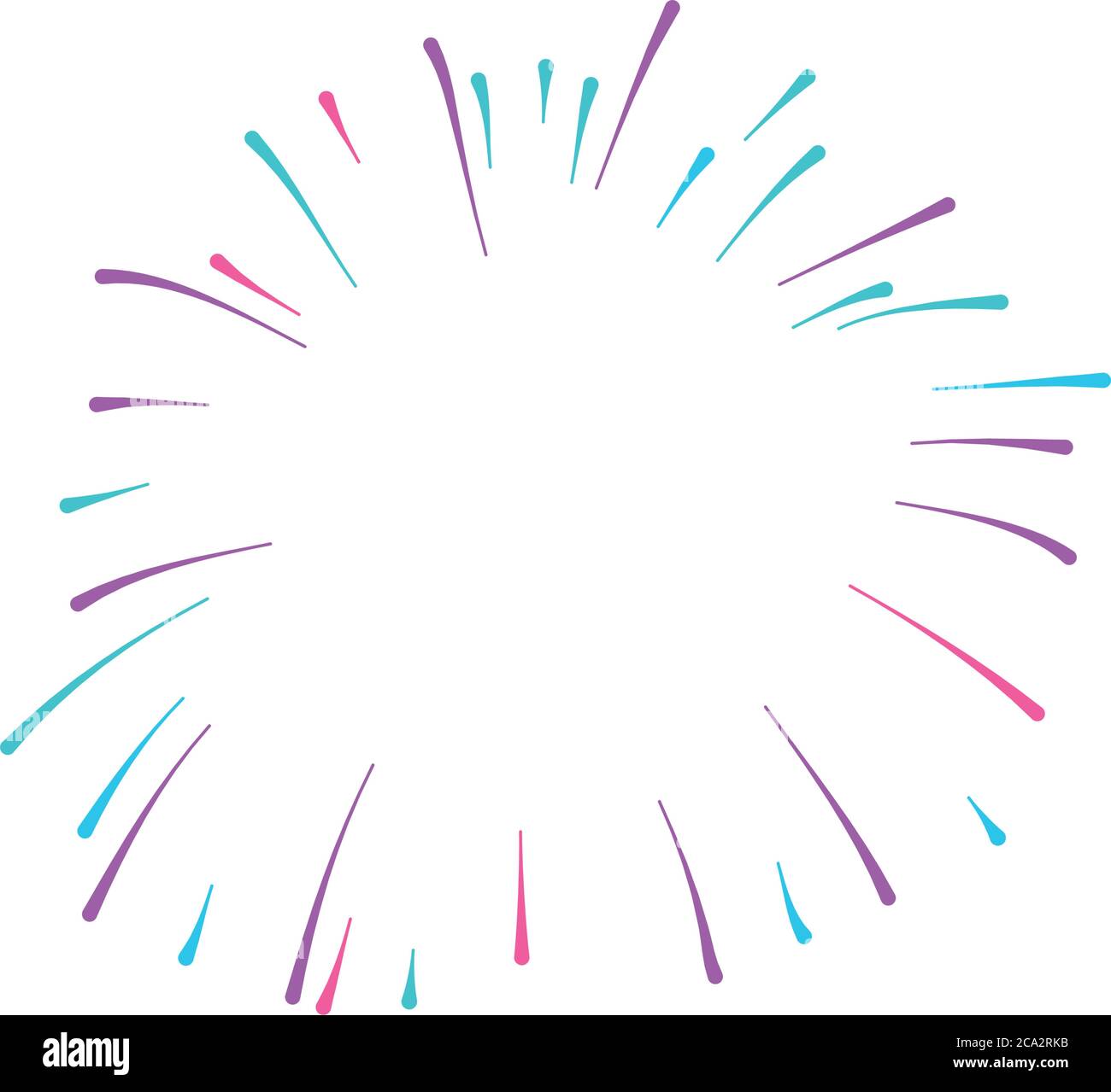 round fireworks burst icon over white background, flat style, vector ...