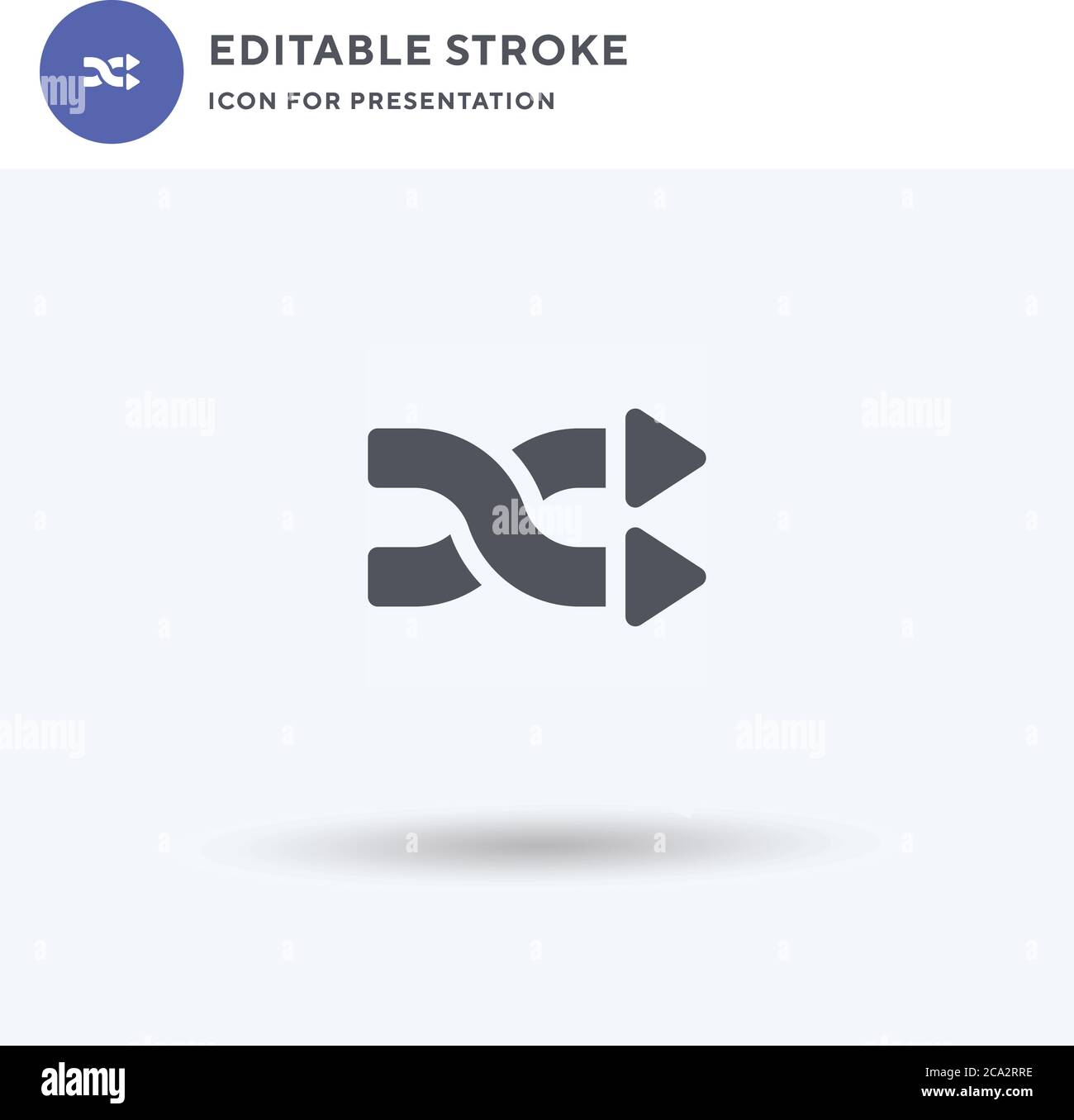 Shuffle icon vector, filled flat sign, solid pictogram isolated on ...