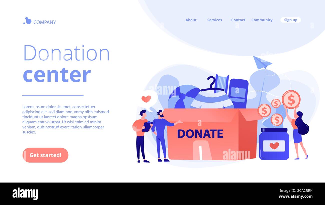 People donation vector website template hi-res stock photography and ...